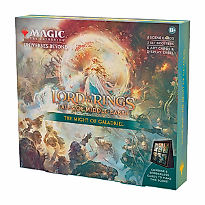 Magic: The Gathering The Lord of The Rings: Tales of Middle-earth Scene Boxes - All 4 (Aragorn at Helm’s Deep, Flight of The Witch-king, The Might of Galadriel, and Gandalf in Pelennor Fields)