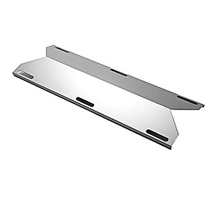 YIHAM KS745 BBQ Heat Shields for Jenn-air Grill Parts 720-0061-LP, 720-0336, 730-0336 Heat Plate Flame Tamer Replacement for Nexgrill, Glen Canyon, 17 3/4 inch x 6 3/8 inch, Stainless Steel, Set of 3