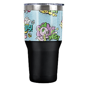 My Little Pony TV Pony Comic Stainless Steel Tumbler 30 oz Coffee Travel Cup, Vacuum Insulated & Double Wall with Leakproof Sliding Lid