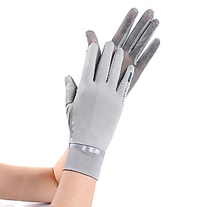 Reflective Mesh Driving Gloves for Women Summer Anti-UV Protection Sunscreen 2 Fingers Flip Touchscreen Cooling Breathable Gloves Cycling Riding Full Palm Sport Non-Slip Grip Motorcycle Golf Mittens