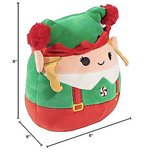Squishmallows Original 8-Inch Emmy The Elf - Official Jazwares Plush - Collectible Soft & Squishy Elf Stuffed Animal Toy - Add to Your Squad - Gift for Kids, Girls & Boys