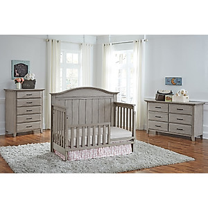 Soho Baby 44095930 Chandler Crib to Toddler Bed Guard Rail Conversion Kit, Smooth Stone Wash Finish, GreenGuard Gold Certified