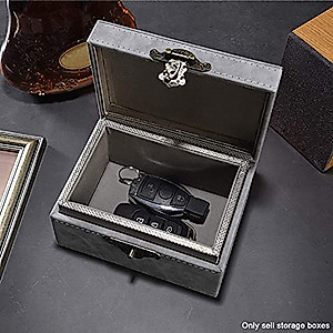 JIANWEI Car Key Signal Blocker Box, Security Faraday Pouch Cage RFID Box, Anti Theft Signal Blocking, Faraday Bag Key Fob Protector for Car Key(Grey)