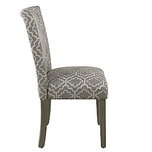 HomePop Parsons Classic Upholstered Accent Dining Chair, Single Pack, Grey