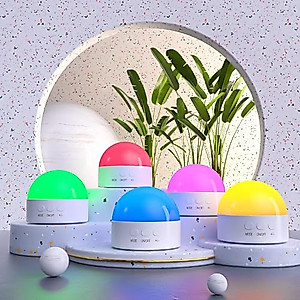 Kintion Portable LED Night Lamp for Kids and Adult(with RGB Mode), Bedside Dimmable Warm Night Light, Soft Eye Caring Night Light for Kids Breastfeeding and Sleep Aid, 8 Colors, 2pcs