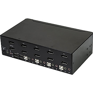 StarTech.com DisplayPort KVM - 4 Port - 4K 60Hz - Dual Monitor KVM - DisplayPort Switch - KVM DisplayPort - Desktop KVM Switch, TAA (SV431DPDDUA2)