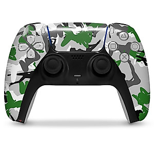 WraptorSkinz Skin Wrap compatible with Sony PS5 DualSense Controller Sexy Girl Silhouette Camo Green (CONTROLLER NOT INCLUDED)