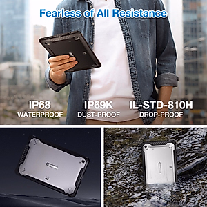 DOOGEE R10 Rugged Tablet 10.36” 2.4K Display Android 13 Tablet MTKG99 Octa-Core 8GB + 128GB ROM, 10800mAh Battery Tablet OTG Reverse Charging, Widevine L1 Android Tab (Black)