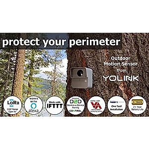 YoLink Outdoor Motion Detector - Up to 1/4 Mile Range