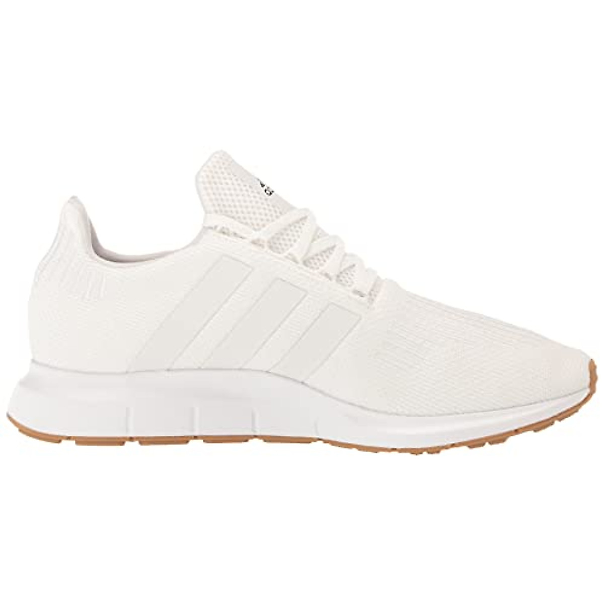 adidas Men's Swift Run Sneaker, White/White/Core Black, 10