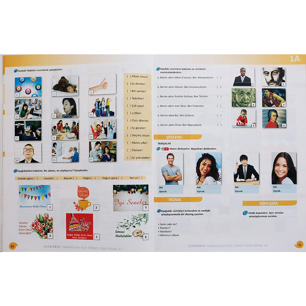 Istanbul A1 Turkish Language Course Book Set Beginner Level with Workbook