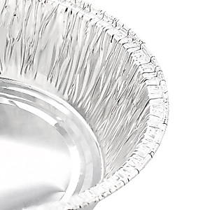 Juvale 100 Pack Mini Individual Pot Pie Pans, Round Disposable Aluminum Tins for Small Business, Catering, Baking, and Cafes (5 In)