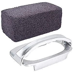 Tiger Chef Grill Cleaning Brick and Grill Brick Holder - Griddle Cleaning Brick Block - Grill Stone for Cleaning Flat Top BBQ Grills