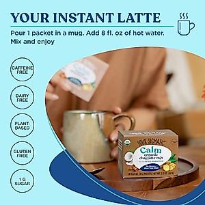 Chai Latte by Four Sigmatic | Organic Instant Chai Latte with Turkey Tail, Reishi Mushrooms & Coconut Milk Powder | Supports Gut & Digestion Health | Decaf, No Dairy & Gluten-Free | 10 Count