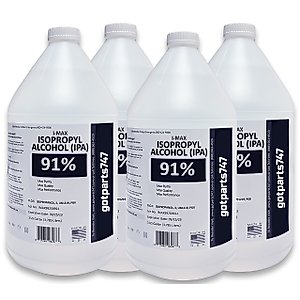 Isopropyl Alcohol - IPA 91% (4-1 Gallon) High Purity - Made in USA