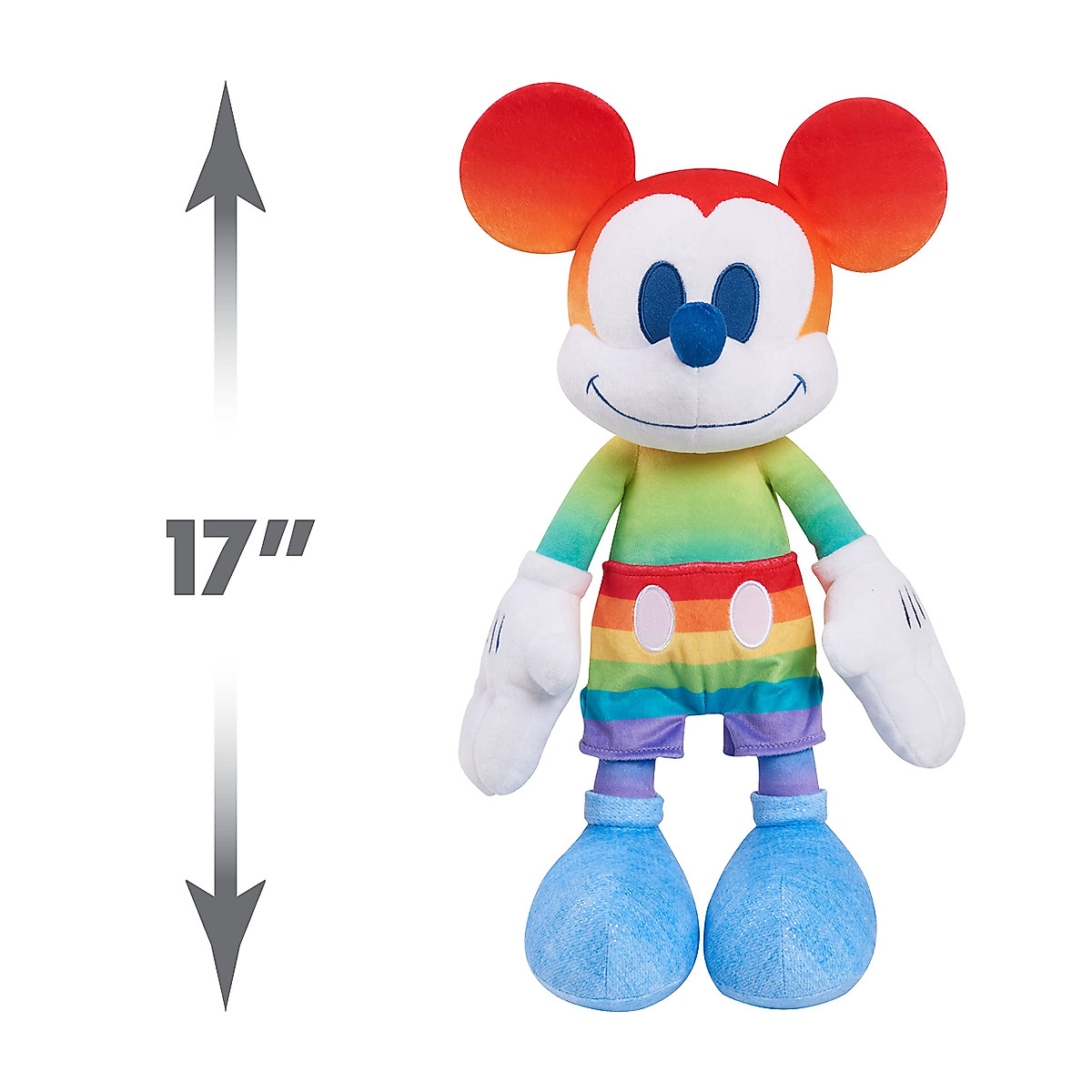 Just Play Disney Pride 17-inch Large Plush Stuffed Animal – Mickey Mouse, Soft Plushie, Kids Toys for Ages 2 Up, Amazon Exclusive