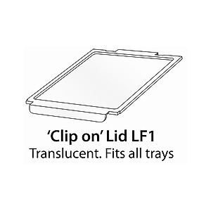 Gratnells Pack of 8 Clip on Translucent Lids, Fits All Standard F Trays, Easily See and Secure Contents, Universal fit for all size Bins (8 Pack)