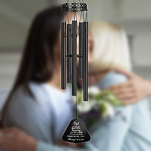 Memorial Wind Chimes for Loss of Father Sympathy Gifts Loss of Dad Papa Rememberance Large Angel Windchimes Outside Indoor Garden Home Déco