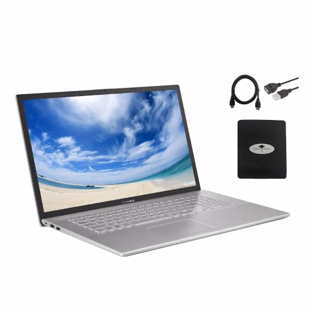 ASUS Vivobook 2021 17 Laptop Business Computer, 17.3" HD+ Display, 10th Gen Intel 4-Core i7-1065G7 Up to 3.9 GHz, 24GB RAM | 1TB PCIe SSD, USB-C WiFi Webcam Windows 10 Silver W/GM Accesorries