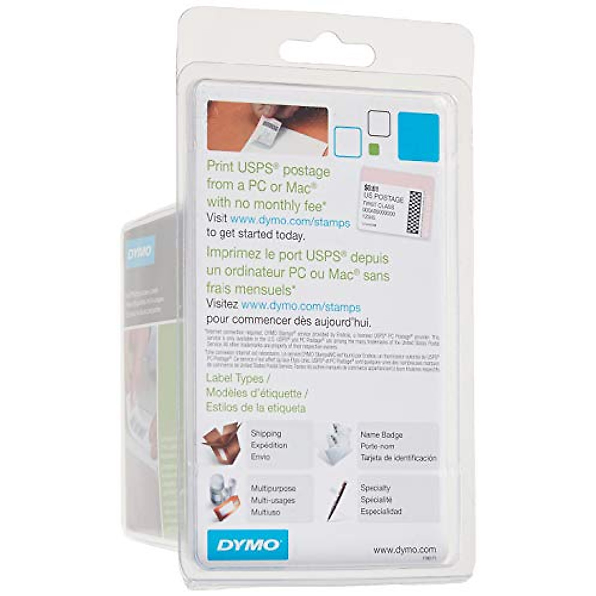 DYMO 1738541 LW Small Labels, 1-Inch x 2-1/8-Inch, White, Self-Adhesive, Roll of 500, for LabelWriter Label Makers