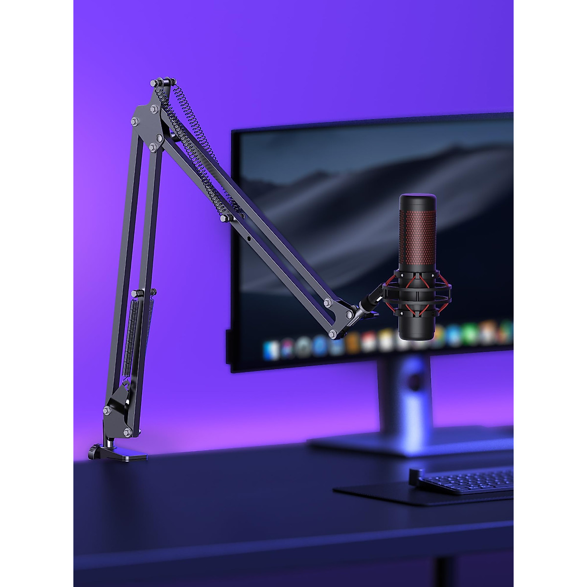 InnoGear Boom Arm Microphone Mic Stand for Blue Yeti HyperX QuadCast SoloCast Snowball Fifine Shure SM7B and other Mic, Medium