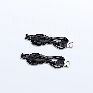 Qjin USB-A Charging Cable for Latest Version Philips Norelco MG5910/49 MG7910/49 MG9510/60 MG9520/50 QP2724/90 QP2834/70 Trimmer Replacement Power Cord, 2 Pcs