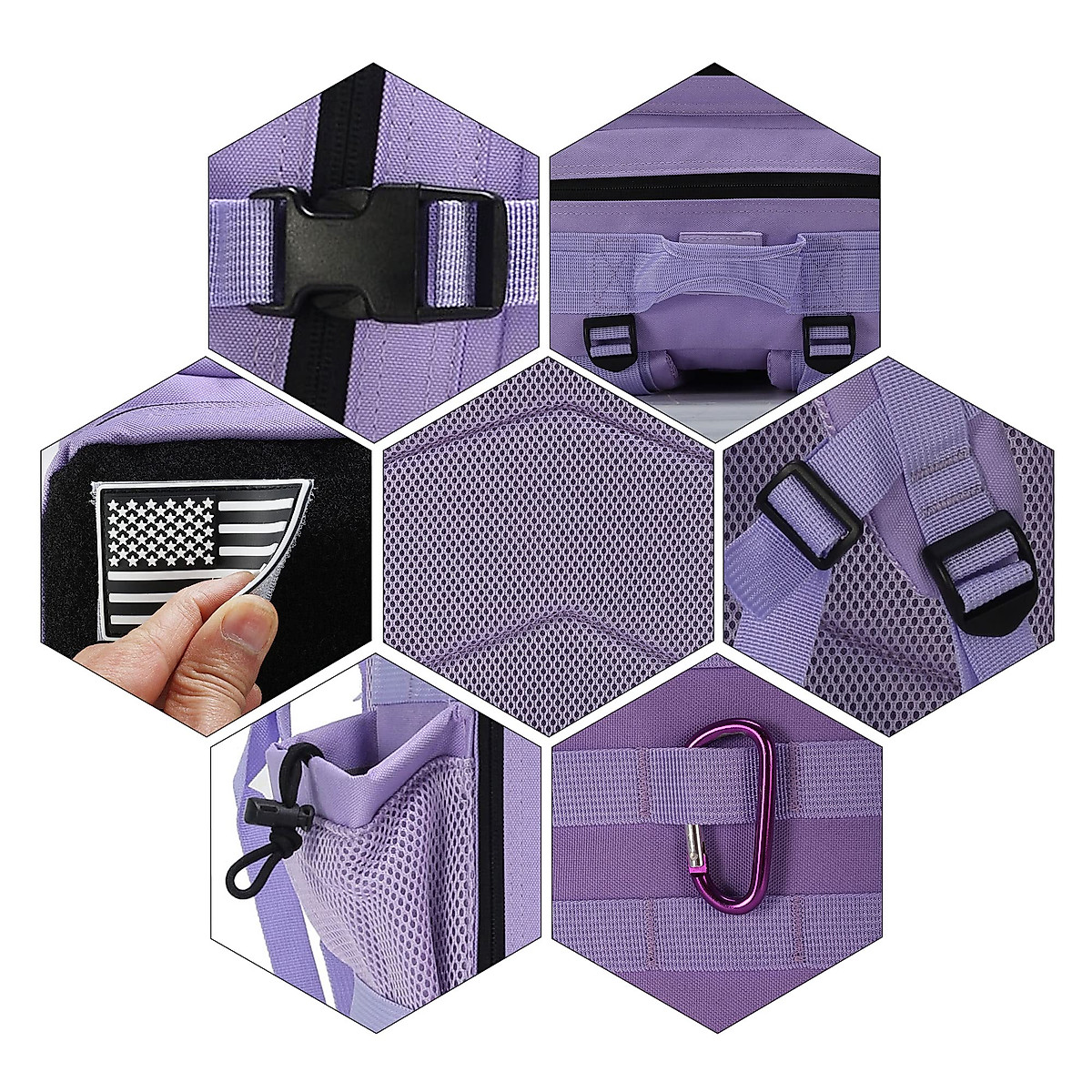 Military Tactical Backpacks For Men Molle Daypack 45L 3 Days Assault Pack Bag Large Rucksack with Molle System Bag