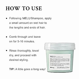 Davines MELU Conditioner | Anti-Breakage Conditioner for Long Hair and Damaged Hair | 8.83 fl oz