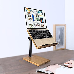 wishacc Book Holder Stand Height Adjustable Recipe Cookbook Stands for Kitchen Counter Reading iPad Tablet Music Easel Stand(11-x-8.1-inch)