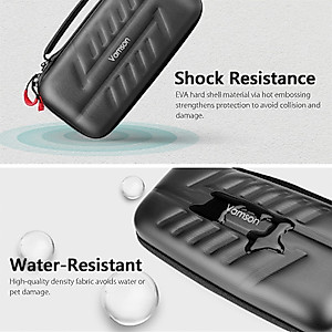 Vamson Carrying Case for Nintendo Switch/Switch OLED, Hard Shell Travel Protective Case Fit Original Charger AC Adapter Accessories, Storage Messenger Bag Backpack with Strap Holds 30 Game Cards VP816