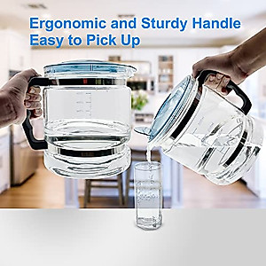 Shurex 1 Gallon/ 4L Glass Carafe for Countertop Distiller, Replacement Collection Bottle Water Container for Megahome, CO-Z, VEVOR, Mophorn, and Other Most brands 4L/1 Gallon distillers (Glass)