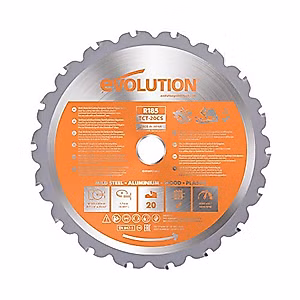 Evolution Power Tools RAGEBLADE 7-1/4-Inch Multipurpose Cutting Blade for Steel, Aluminum, Wood and Plastics