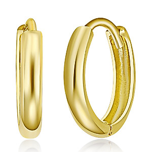14k Yellow Gold 2mm Thickness Huggie Earrings (10 x 10 mm)