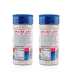 Redmond Real Sea Salt - Natural Unrefined Gluten Free Fine, 10 Ounce Shaker (2 Pack)