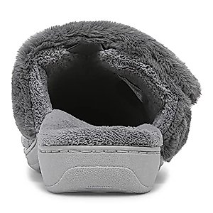Vionic Adjustable Slipper with Orthotic Arch Support - Ind Charcoal - 7 Medium