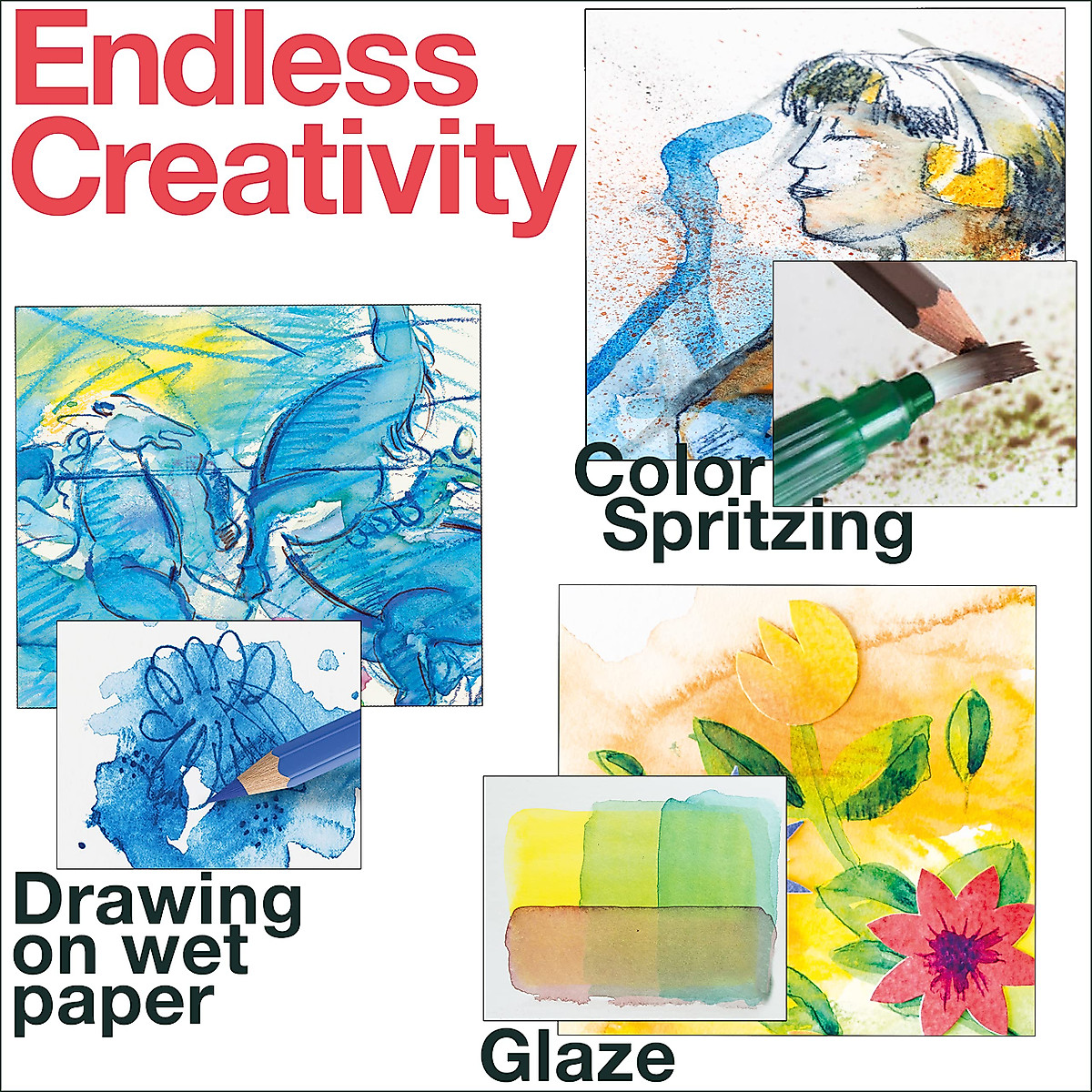 Faber-Castell Albrecht Durer Watercolor Pencils, Set of 6 Colors - Professional Art Supplies, Quality Water Colored Pencils for Artists