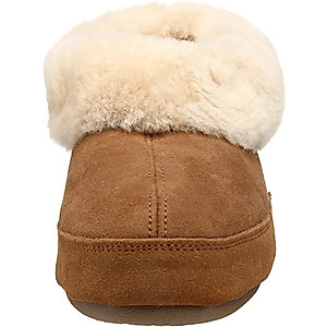 Acorn Shearling Bootie Slippers for Women - Genuine Sheepskin, Memory Foam, Non-Slip, Durable - House Slippers with Indoor/Outdoor Sole