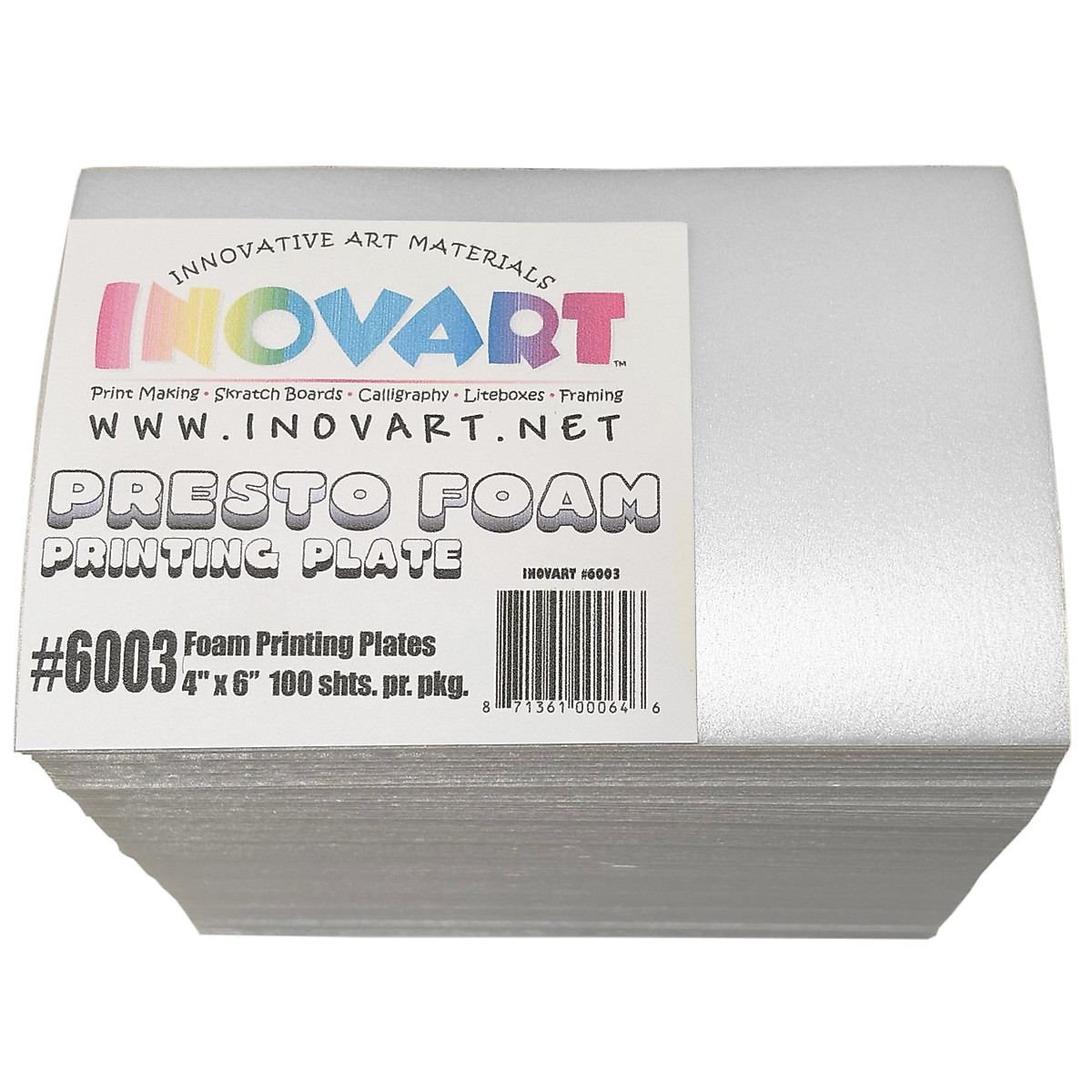 INOVART Presto Foam Printing Plates Econo Pack, 4"x6", 100 Sheets