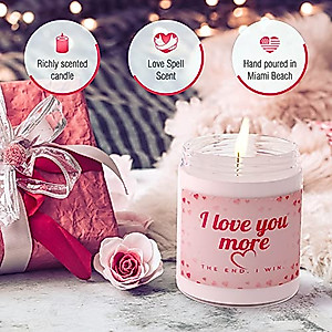 Valentines Day Gifts for Her Girlfriend Wife, Scented Soy Wax Candle Made in USA, 9 oz - Unique Gift Idea for Valentine's Day, Romantic Gifts for Her, Mint Sugar Candle Company