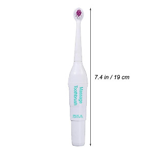 UKCOCO Dog Toothbrush Soft Bristles Pet Electric Toothbrush 3pcs Puppy Long Handle Tooth Brush with 6pcs Brush Heads for Pet Oral Care Cleaning (Random Color No Battery)