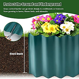 Landscape Edging Board, Paver Edging, Lawn Edging, Antirust Flexibility Sturdy Plastic Garden Edging Border Fence for Vegetable, Flower Beds, DIY Patios and Lawns Edging, 6 inch by 30 feet