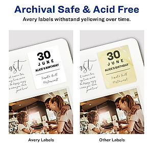 Avery ID Labels, Sure Feed Technology, Permanent Adhesive, 1.25" x 1.75", 480 Labels (6570)