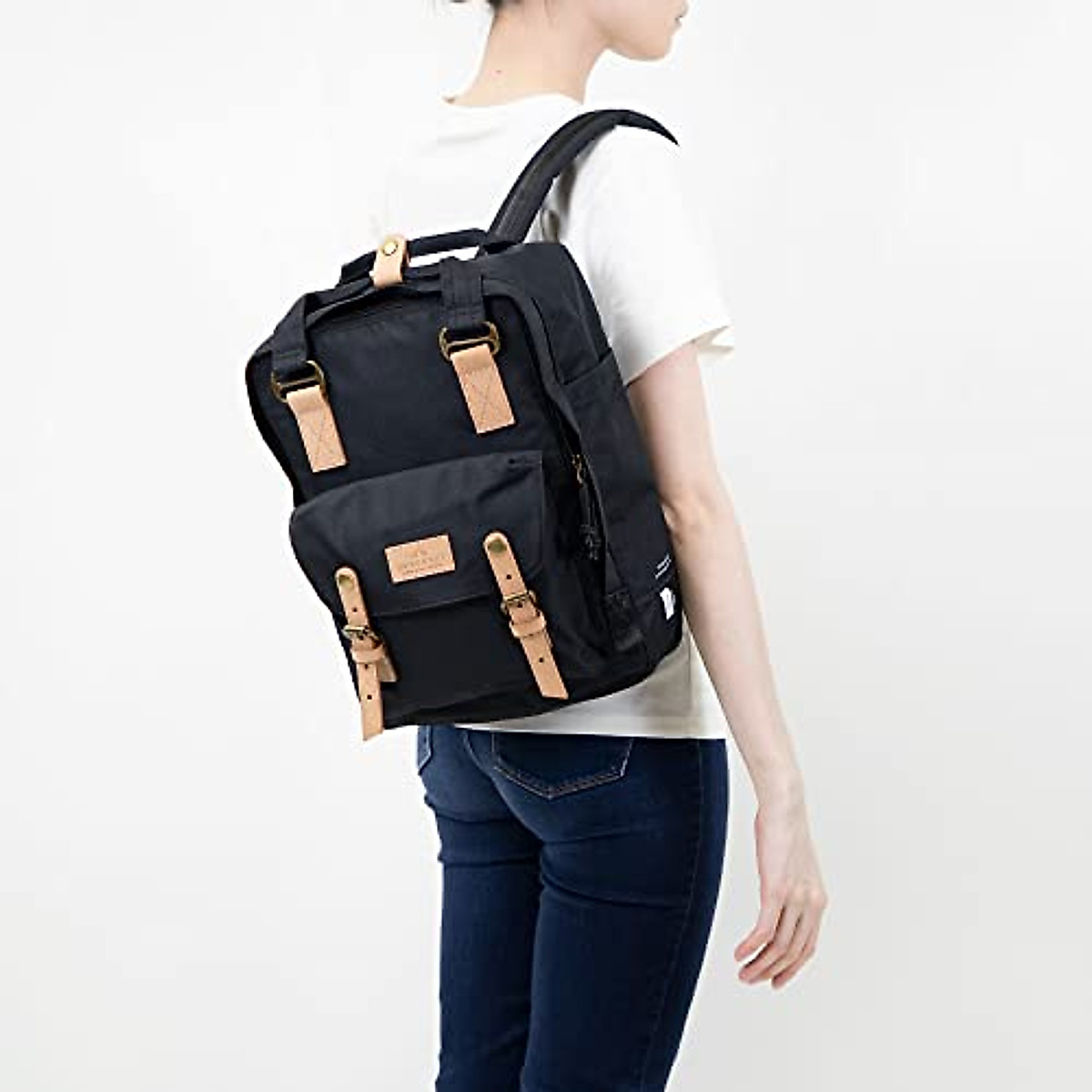 Doughnut Travel Laptop Backpack, Slim Durable Reborn Series Daypack Backpacks, Water Resistant College Computer Bag for Men & Women Fits 14 Inch Notebook(Black)