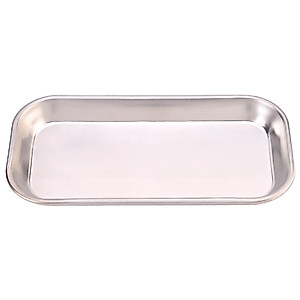 Surgical Tray Stainless Steel,Ozgkee Metal Tray 1Pc Dental 201 Stainless Steel Medical Instrument Tray Useful Tool For Clinic Lab Stainless Steel Tray Medical