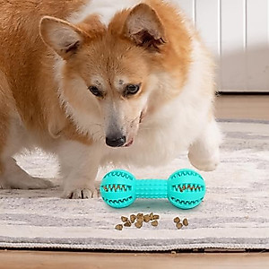 Puppy dentals Chew - Dog Teething Toy, Interactive dentals Toy | Dog Treat Toy Dispenser, Pet Teething Cleaner Chew Toy, Puppy Gum Soothing Toy, Dumbbell Shape Design Dog Teeth Grinding Toy for Dog
