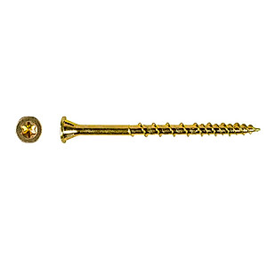 Simpson Strong-Tie WSV212S Strong-Drive WSV SUBFLOOR Screw (Collated) — 9 x 2-1/2 in. T25, Yellow-Zinc (1500-Qty)