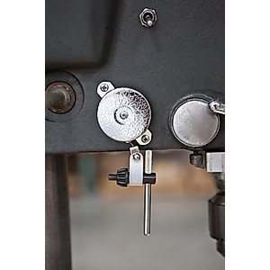 KEY-BAK Industrial Retractable Reel with 48" Stainless Steel Cable, Steel Bracket Back, Chrome Front, 8 oz. Retraction, Plastic Hose Clamp