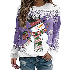 Women Ugly Christmas Sweatshirt White Sweater Shirt top Pullovers Christmas Graphic Hoodies Pullover Sweatshirts 3D Novelty Graphic Print Fall Clothes Cropped Bolero Cardigan Shrugs Fall Sweatshirts