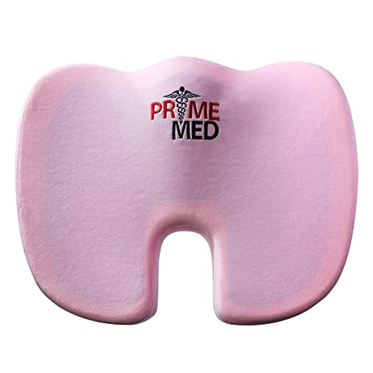 Memory Foam Seat Cushion - No-Slip Bottom - Gel & Memory Foam Coccyx Cushion for Tailbone - Used for Office Chairs Car Seat Cushion - Sciatica & Back Pain Relief - (Light Pink) 1 Count