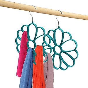 BVENGU Flocked Flower Scarf Hanger 5pcs
